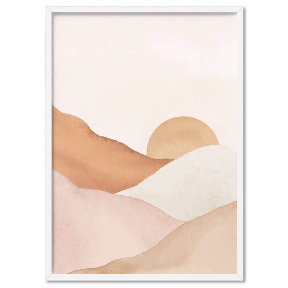 Pastel Blush Orange Watercolour Poster. Abstract Art Print – Print and ...