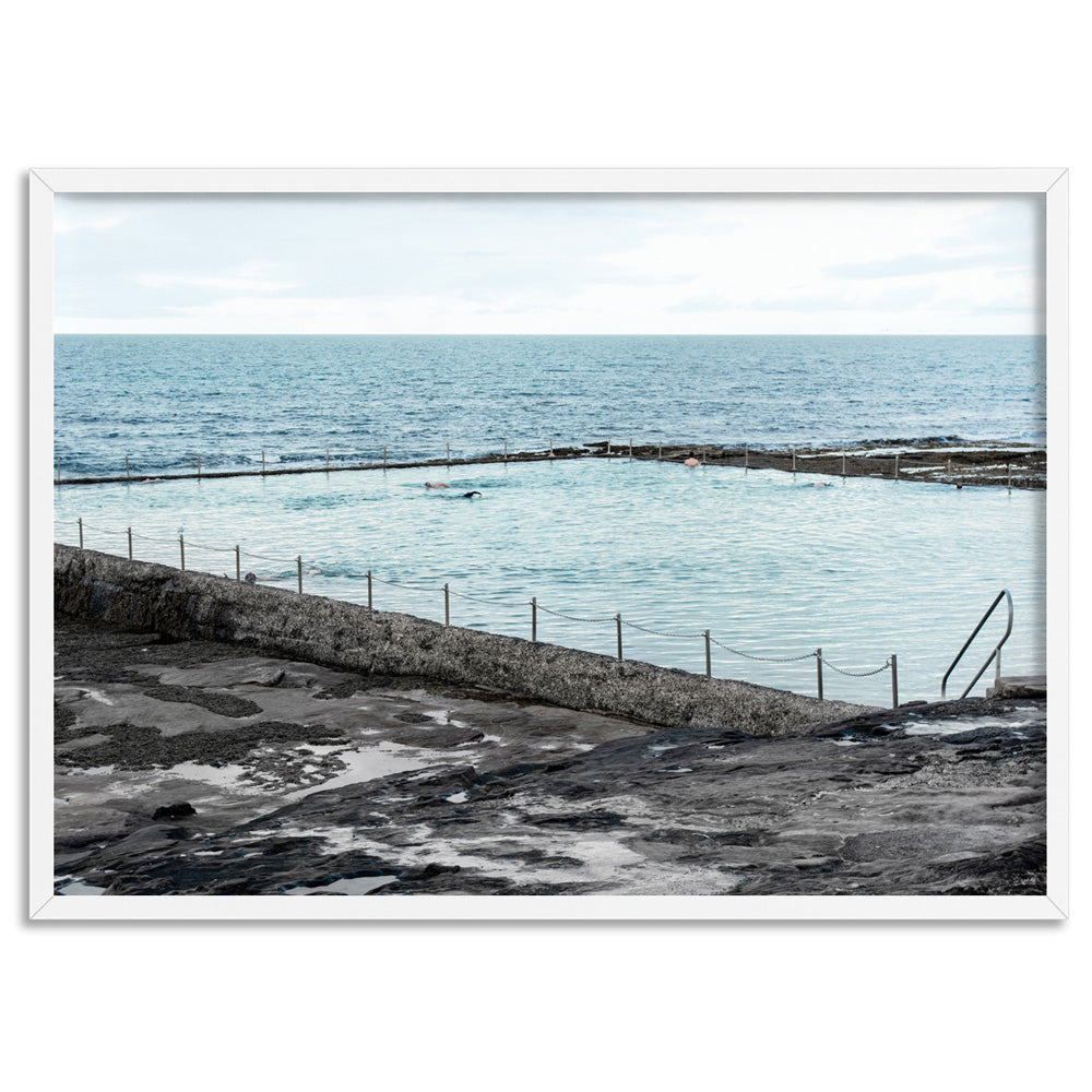 Cronulla Rock Pool Art Print. Sydney Beach Poster Landscape – Print and ...