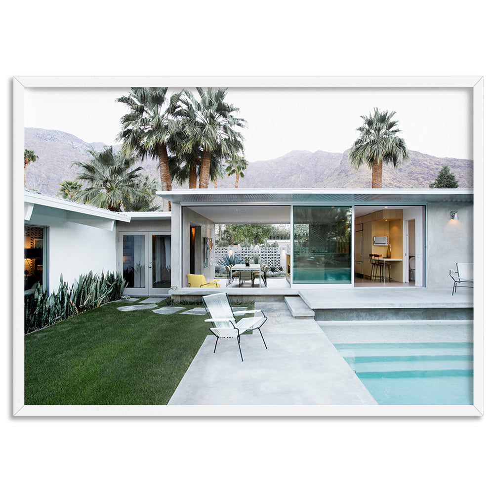 Palm Springs Pool View Poster. Southern California Wall Art – Print and ...