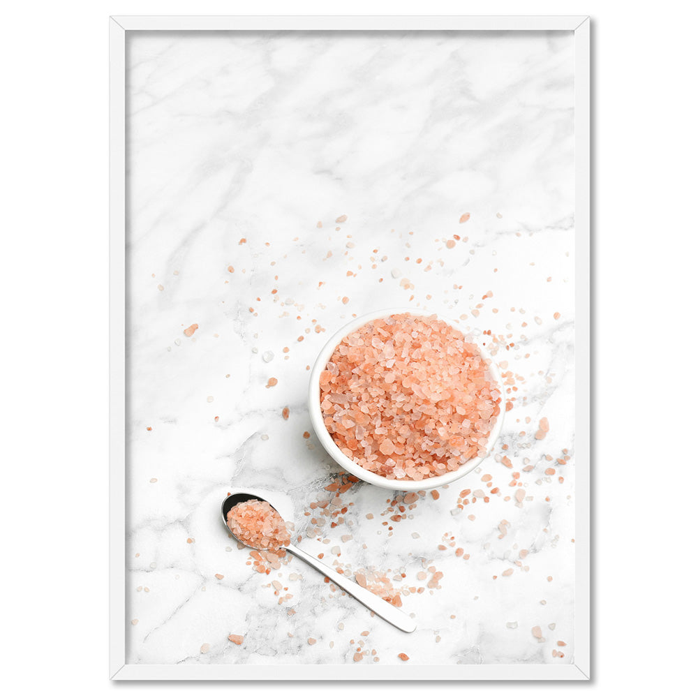 Pink Himalayan Sea Salt Print. Pink Salt Poster on Marble – Print and ...