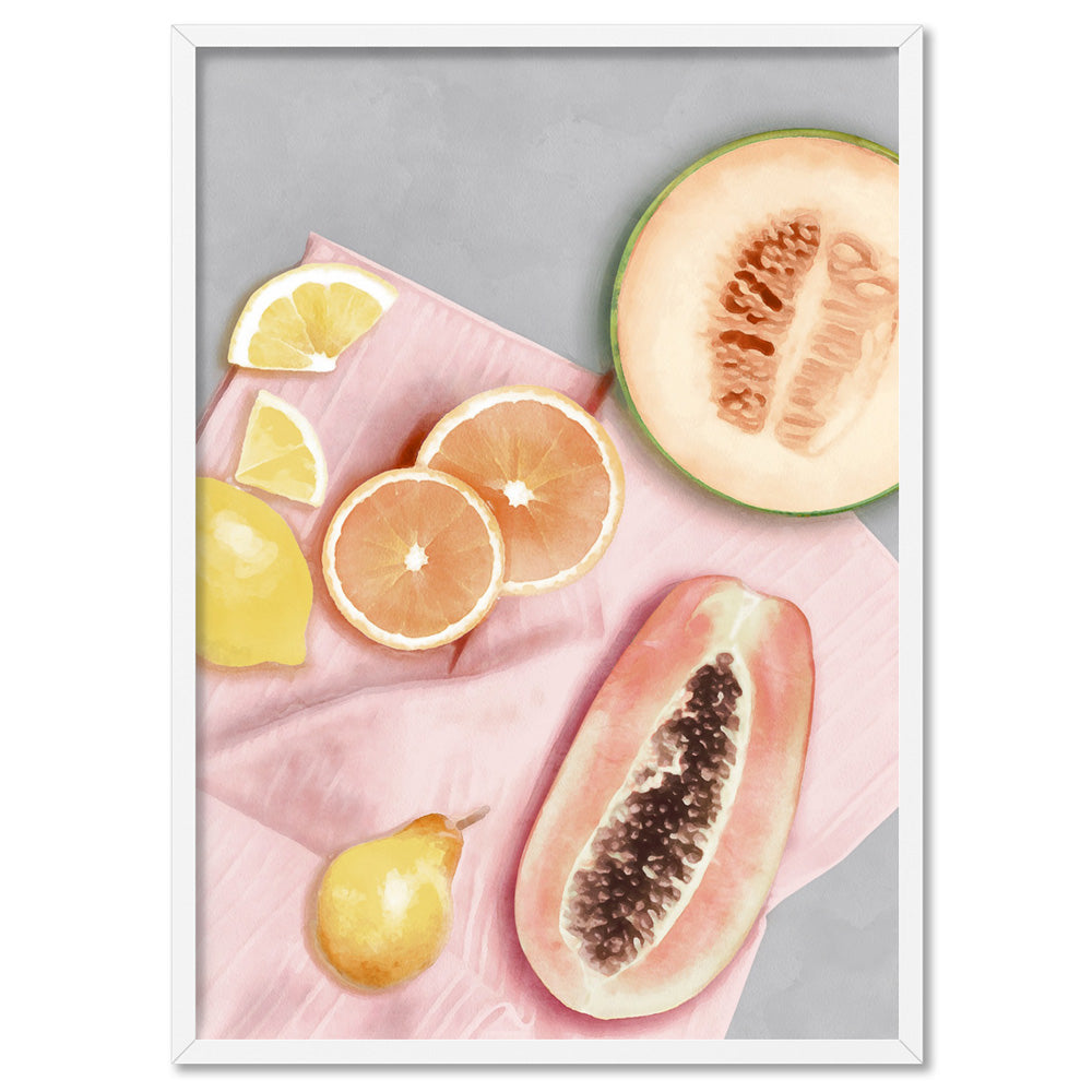 Papaya Wall Art Print. Tropical Papaya Birds Eye View Poster – Print ...