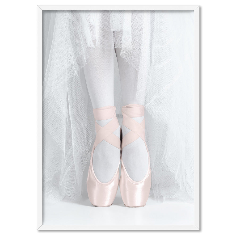 Pink Ballerina Satin Shoes Art. Blush Ballet Shoes Poster – Print and ...