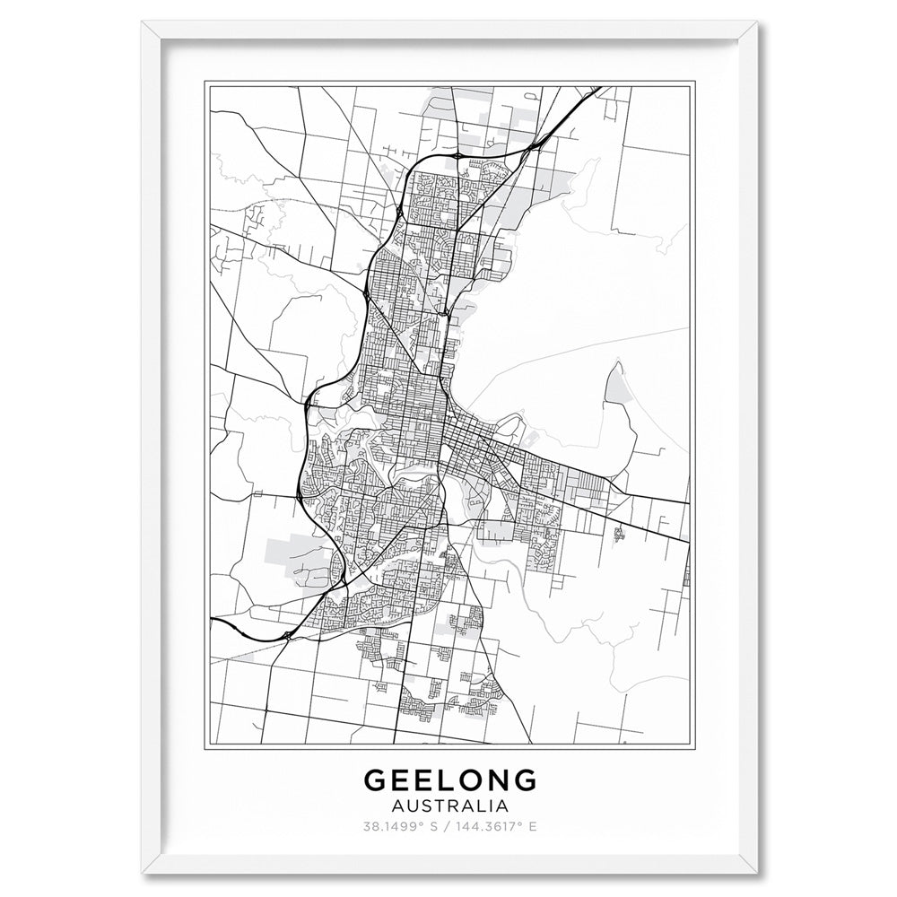 Geelong Street Map Print. Custom City Map Poster – Print and Proper®